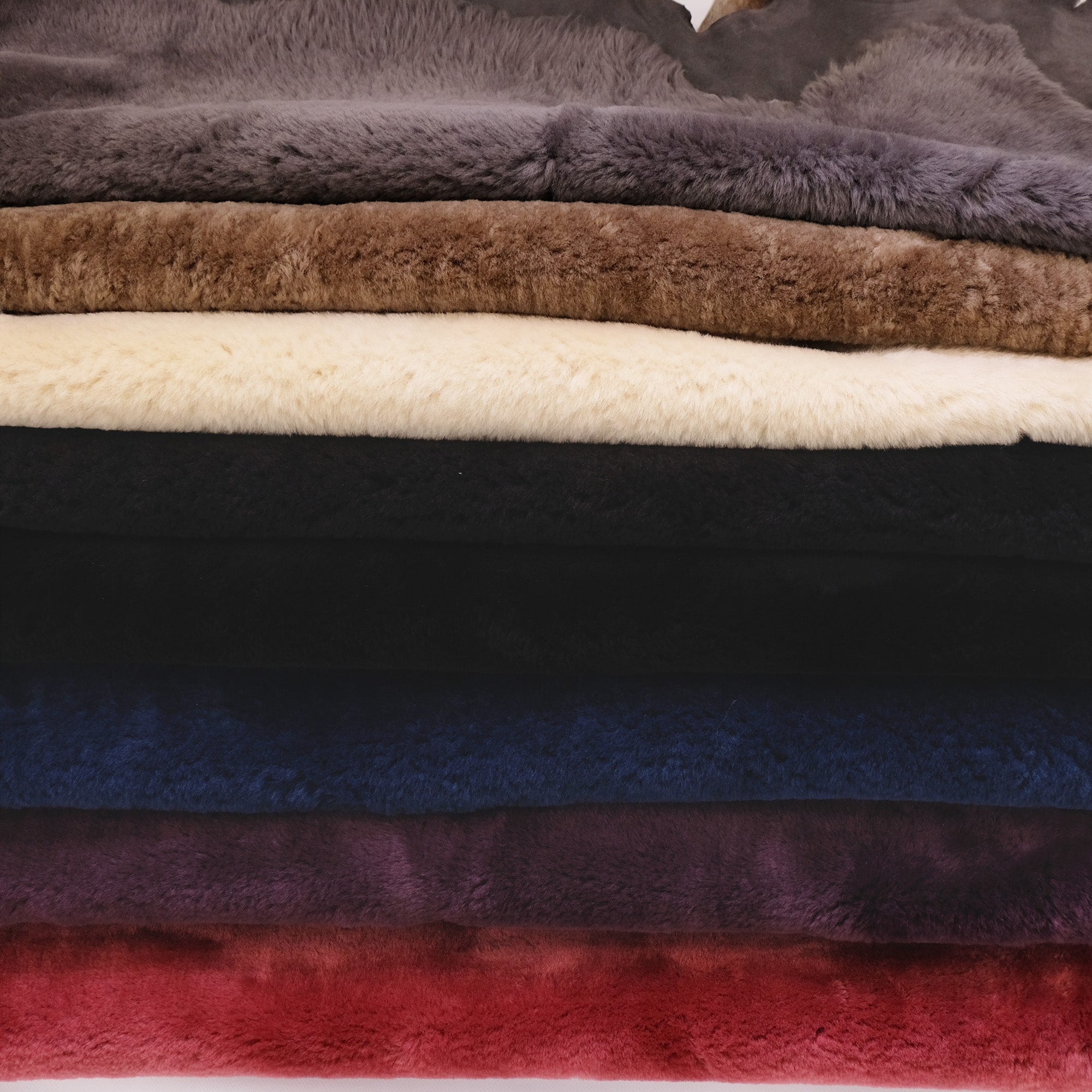 Double-face Sheepskin Hides - Navy - 100% Natural Australian Merino Sh ...